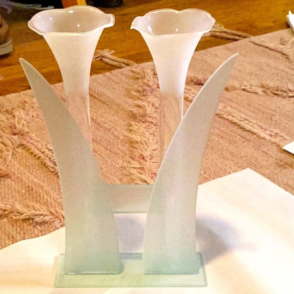CG GLASS | Art | Vintage Cg Cressida Glass Double Bud Vase | Poshmark